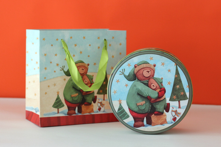 Christmas Snow Pastry Packaging Tin Box